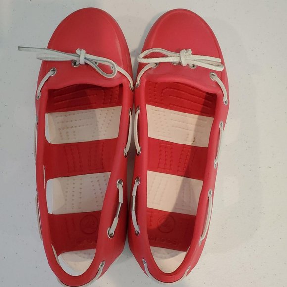 CROCS | Shoes | Crocs Womens Pink Round Toe Comfort Ballet Flats S ...